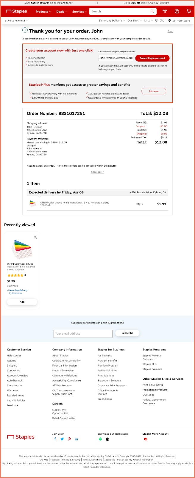 Order Confirmation Page: 25 Best Practices (+ Great examples)